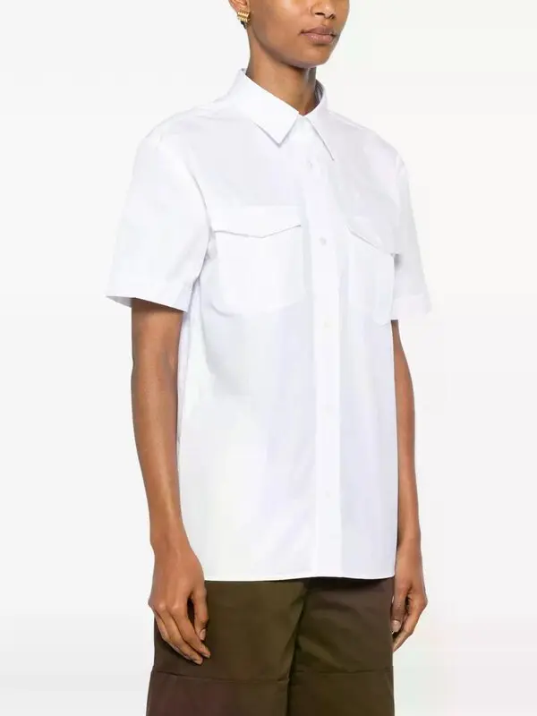 A.p.c. Short-sleeve Shirt With Flap Pockets