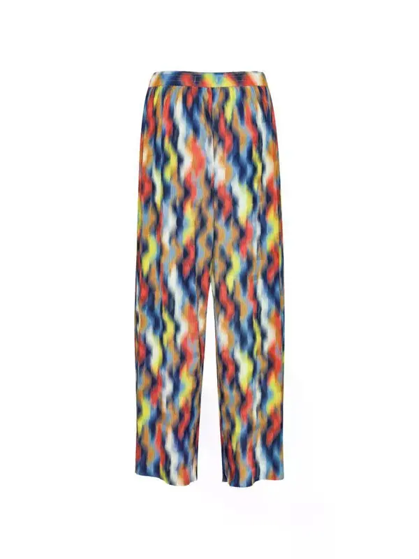 Henrik Vibskov Wavy Cubes Plissé Effect Palazzo Pants