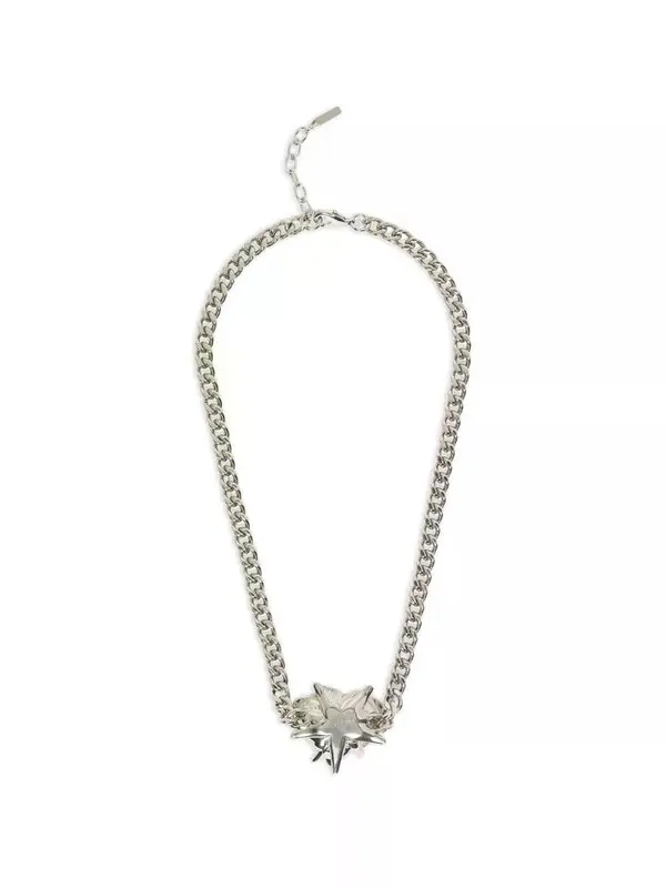 We11Done Spiky Rose Necklace - Silver