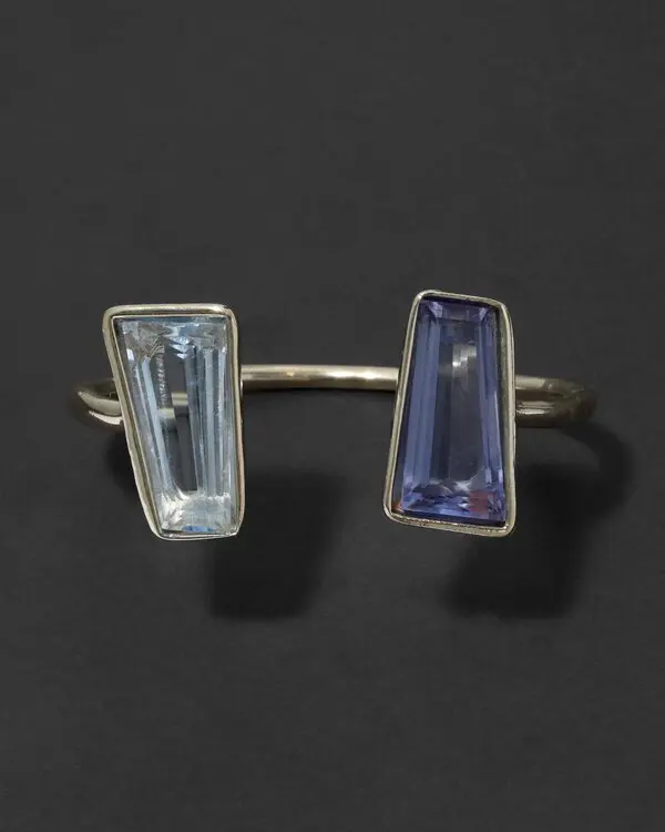 Alexis Bittar Archive Iolite Baguette Capped Cuff Bracelet - Blue