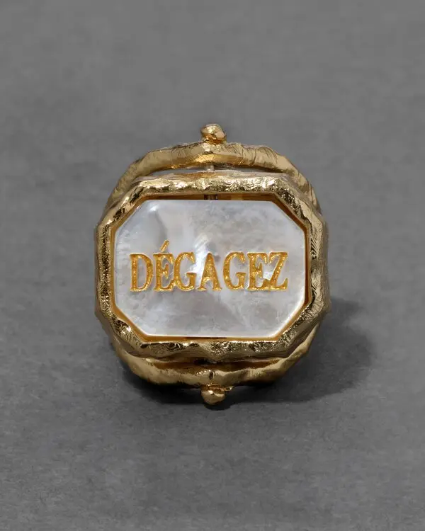Alexis Bittar Archive Brut Dã©gagez Rotating Ring - Gold
