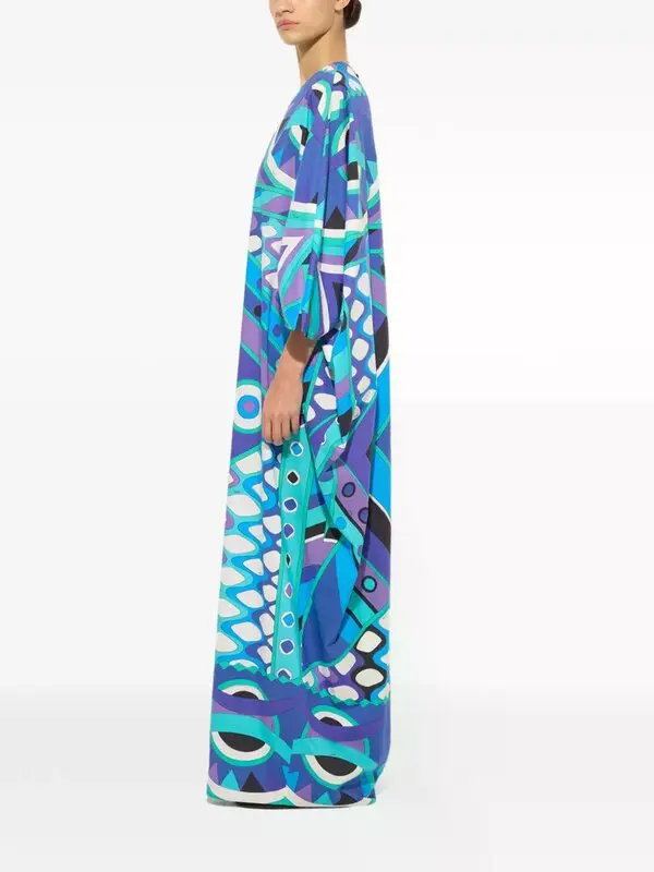 Emilio Pucci Vivara Print V-neck Kaftan