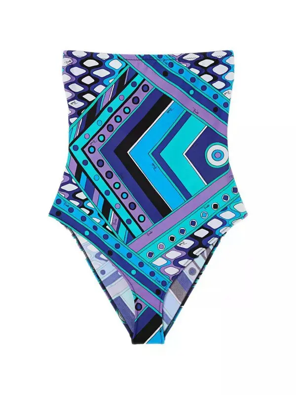 Emilio Pucci Vivara Print One-piece Swimsuit - Blue