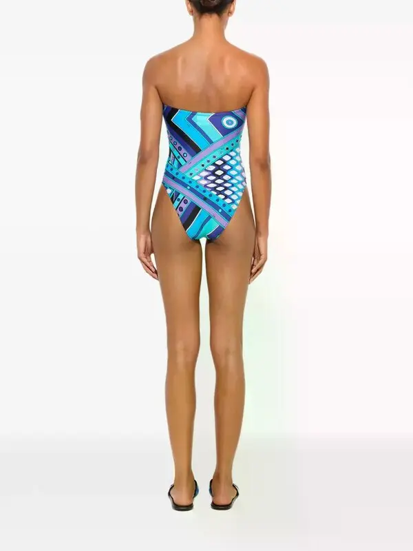 Emilio Pucci Vivara Print One-piece Swimsuit - Blue
