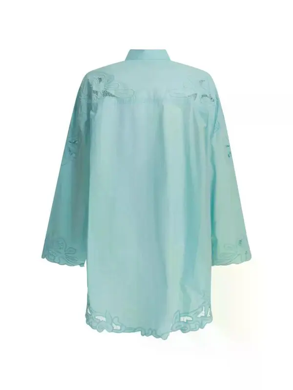 JULIET DUNN Embroidered Cut-out Shirt