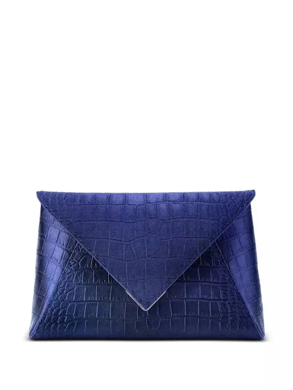 Tyler Ellis Large Lee Pouchet Clutch Bag - Blue