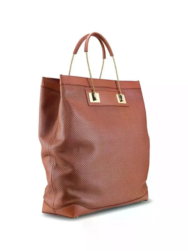 Tyler Ellis Shah Perforated Leather Tote Bag