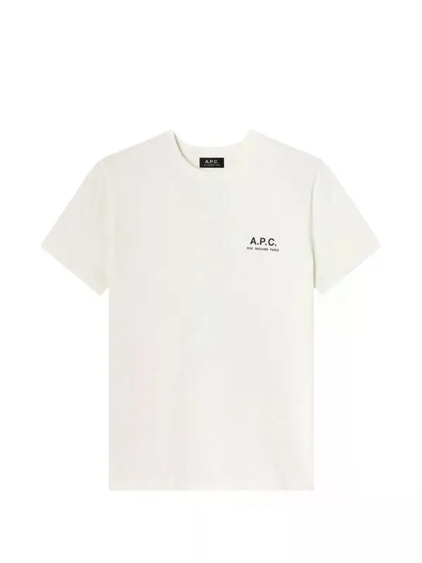 A.p.c. Logo Print Crewneck T-shirt - Cream