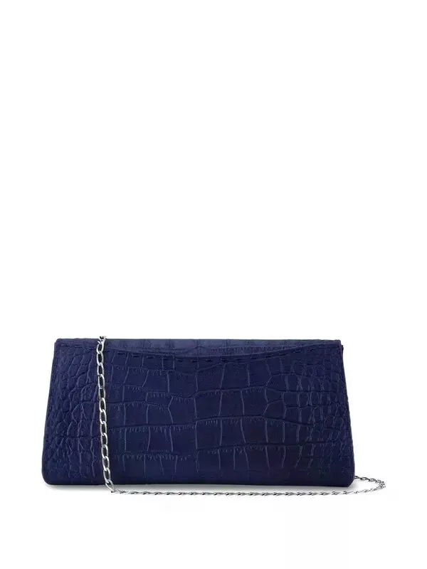 Tyler Ellis Small Eloise Crocodile-effect Clutch Bag - Blue