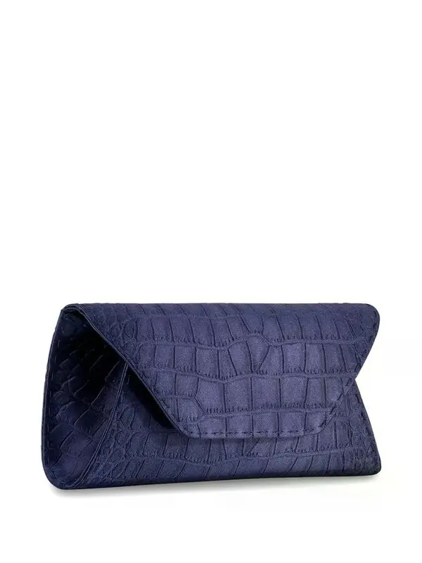 Tyler Ellis Small Eloise Crocodile-effect Clutch Bag - Blue