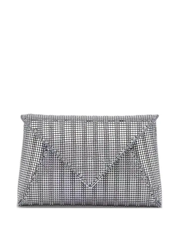Tyler Ellis Small Lee Pouchet Chainmail Clutch Bag - Silver