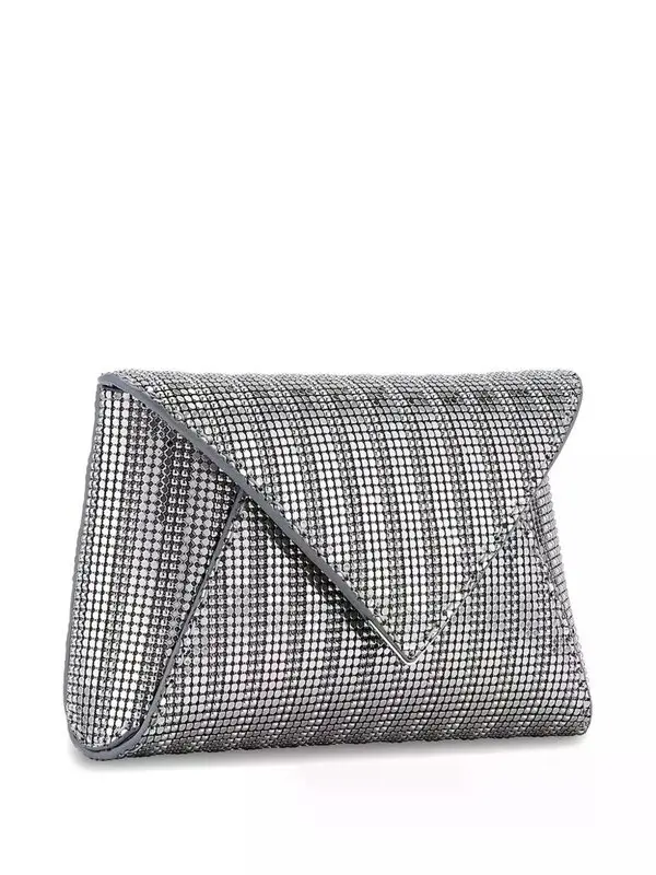 Tyler Ellis Small Lee Pouchet Chainmail Clutch Bag - Silver