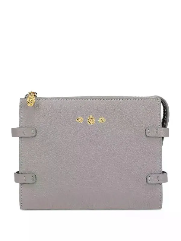 Tyler Ellis Small Dean Pebbled Leather Messenger Bag - Grey
