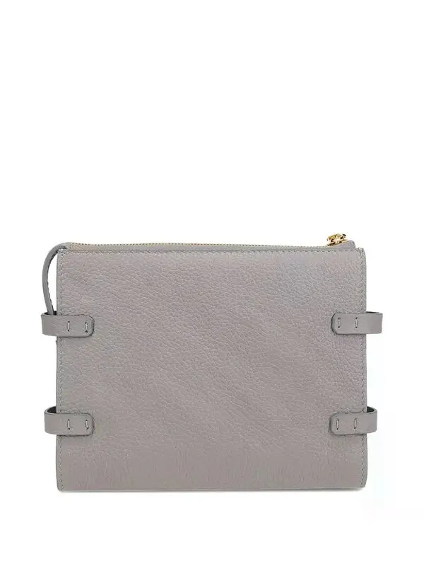 Tyler Ellis Small Dean Pebbled Leather Messenger Bag - Grey