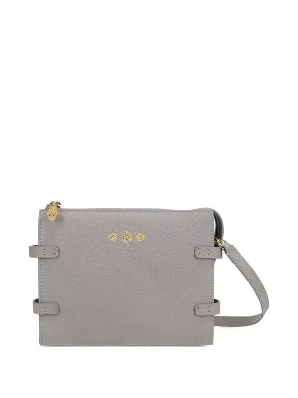 Tyler Ellis Small Dean Pebbled Leather Messenger Bag - Grey