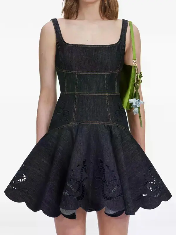 SELF-PORTRAIT Broderie Anglaise Mini Dress