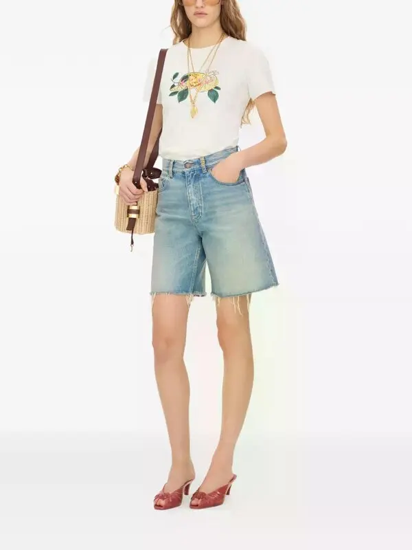 Chloé Cotton Lemon Print T-shirt - White