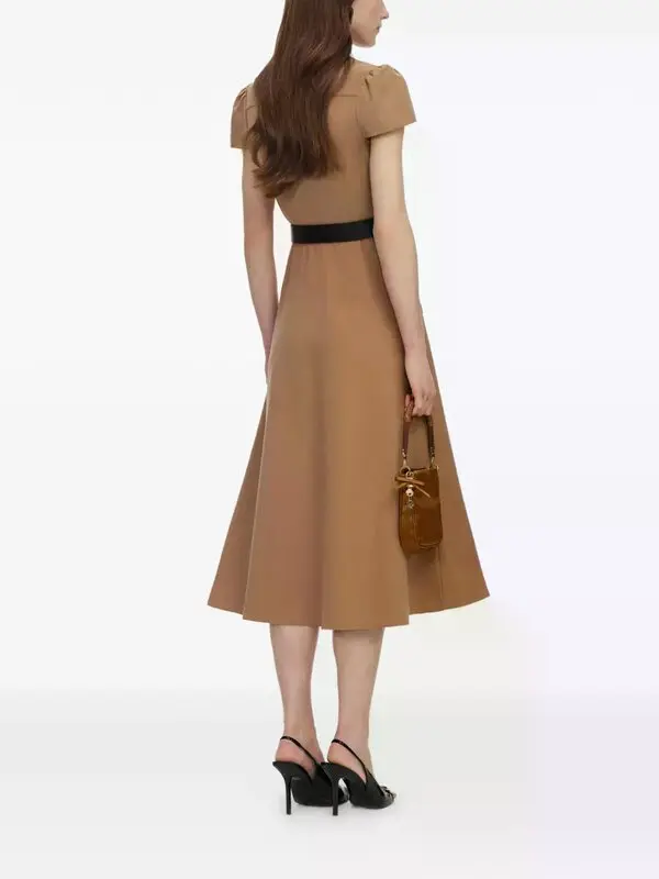 SELF-PORTRAIT Belted Button-down Midi Dress