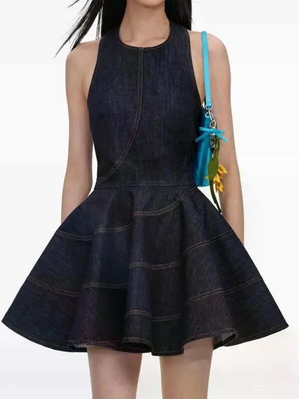 SELF-PORTRAIT Backless Halterneck Mini Dress