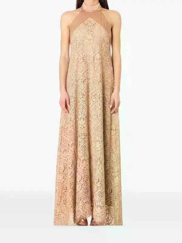 D.exterior Lace-overlay Gown