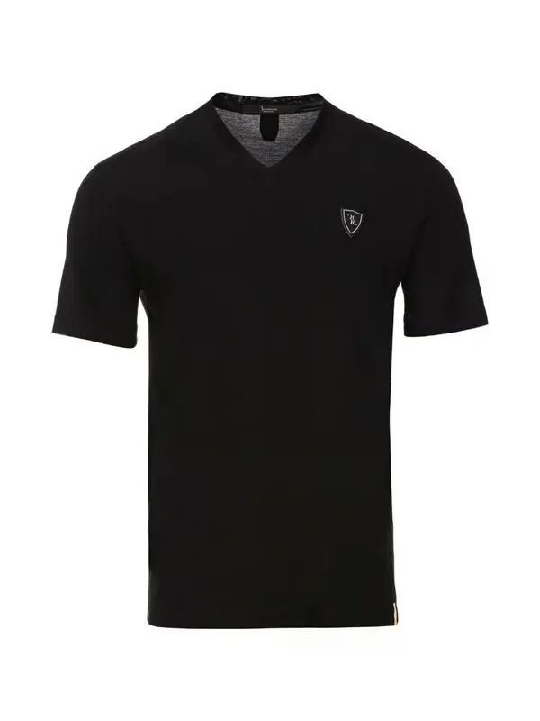 BILLIONAIRE Dionysos Logo-patch V-neck T-shirt - Black
