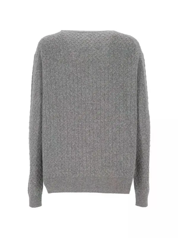 OLIVER LATTUGHI Cable Knit Cashmere Sweater