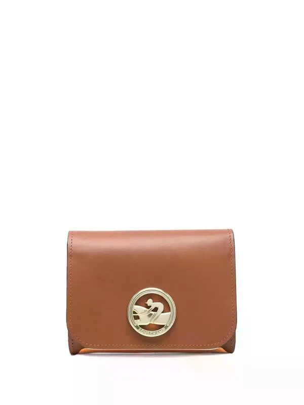 Longchamp Box-trot Leather Tri-fold Purse - Brown