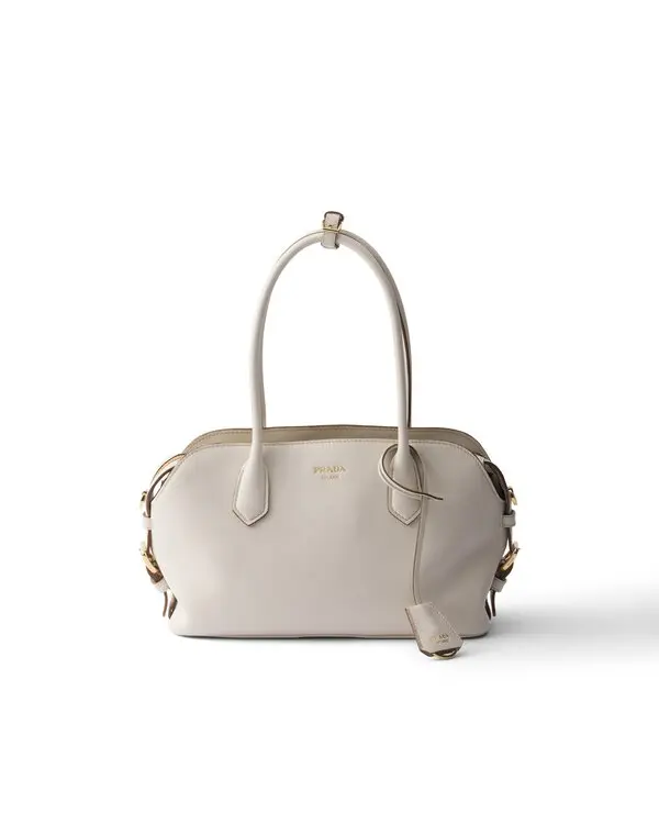 Prada Signet Medium Leather Tote Bag