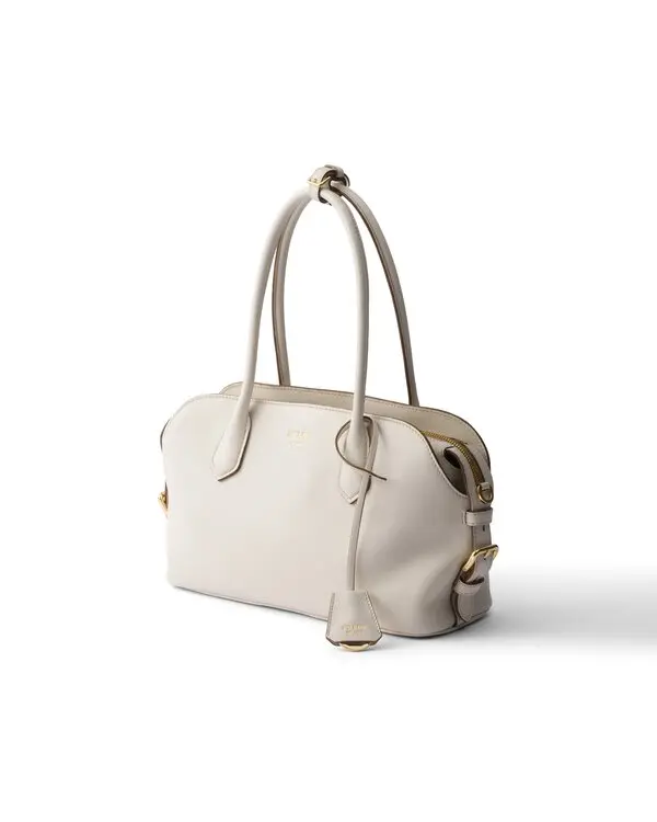 Prada Signet Medium Leather Tote Bag