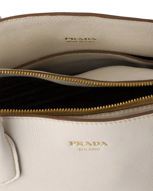 Prada Signet Medium Leather Tote Bag