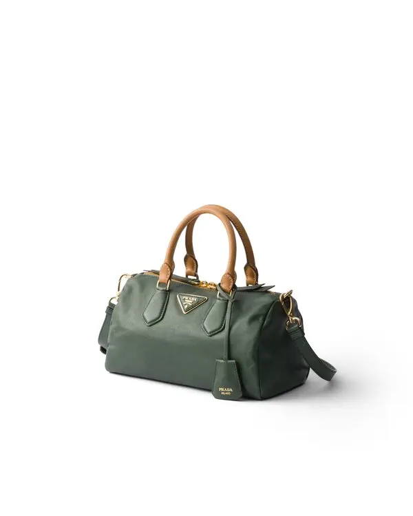 Prada Evasion Small Leather Top-handle Bag - Green