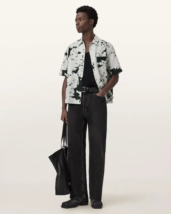 ALLSAINTS Girona Short Sleeve Printed Shirt - White