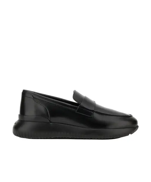Hogan Leather Penny Bar Loafers