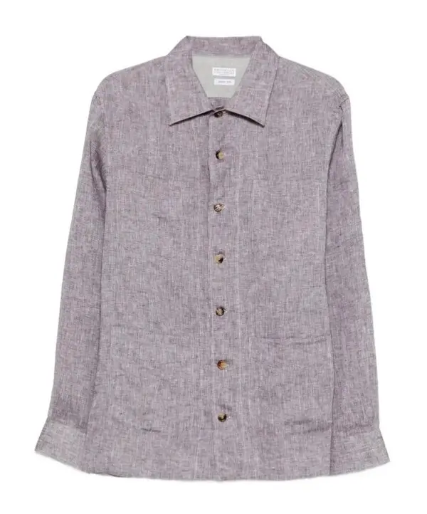 Brunello Cucinelli Pocket Button Shirt - Gray