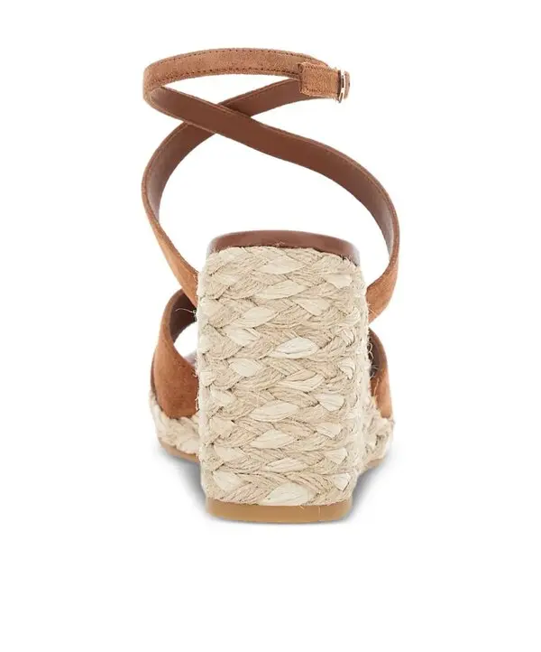 STUART WEITZMAN Round Toe Wedge Sandals - Nude