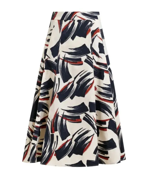 Essentiel Antwerp Printed A-line Midi Skirt