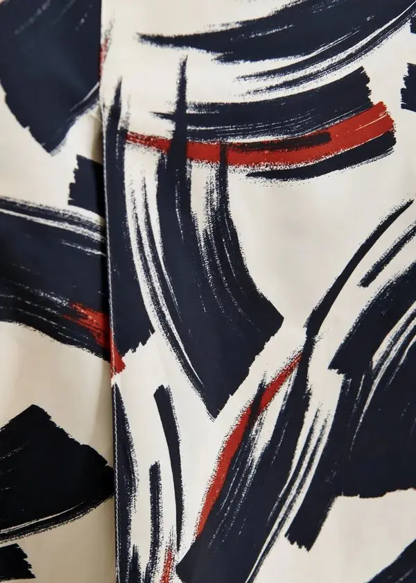Essentiel Antwerp Printed A-line Midi Skirt