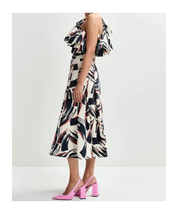 Essentiel Antwerp Printed A-line Midi Skirt