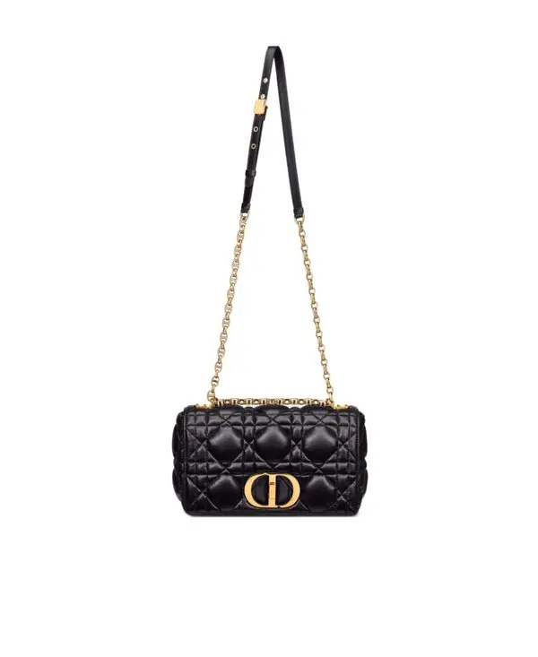 Dior Medium Caro Bag - Black