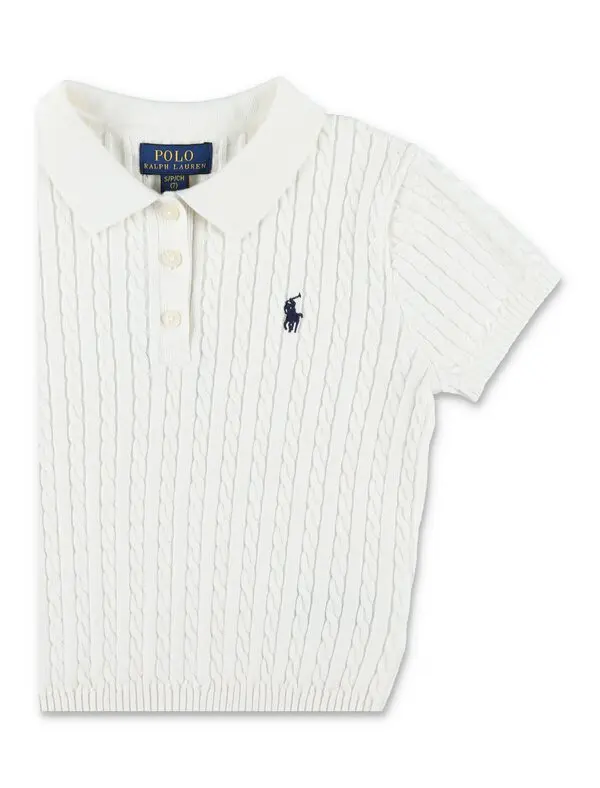 Polo Ralph Lauren Cable Knit Short Sleeve Collared Knitwear