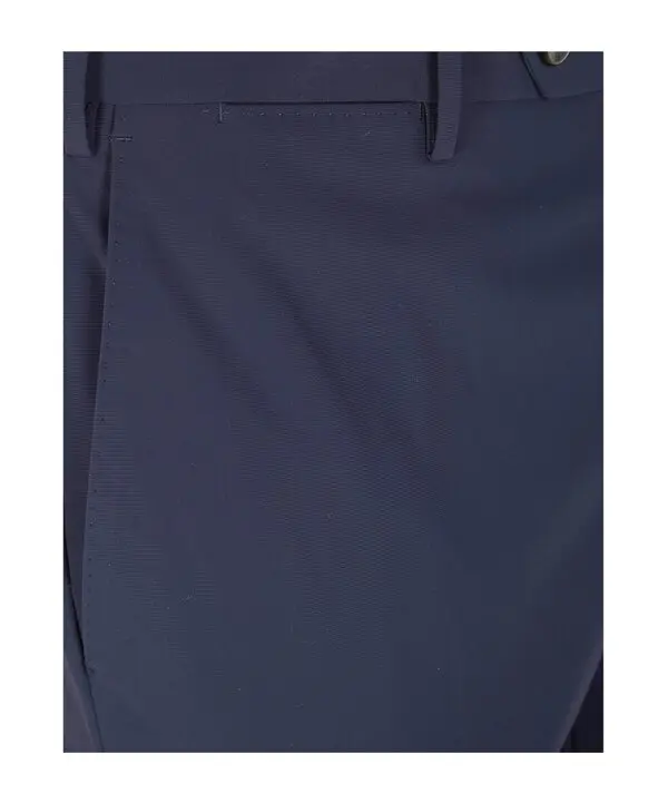 PT TORINO Tailored Trousers With Back Patch Pocket - Navy