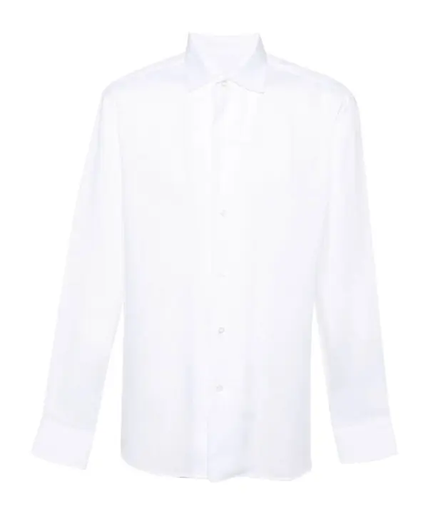 Brioni Long Sleeved Slub-texture Shirt
