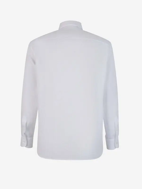 Brioni Long Sleeved Slub-texture Shirt