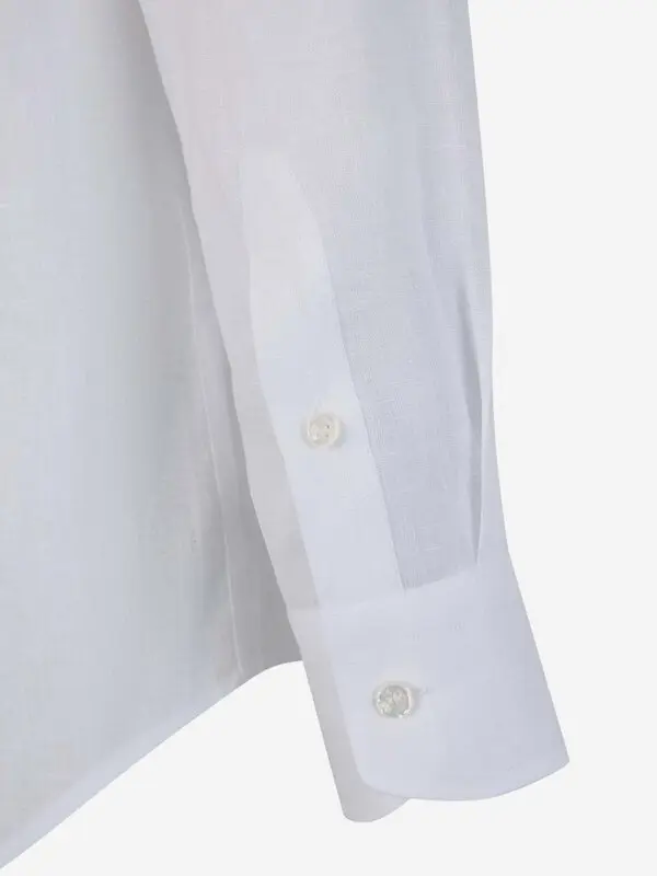Brioni Long Sleeved Slub-texture Shirt