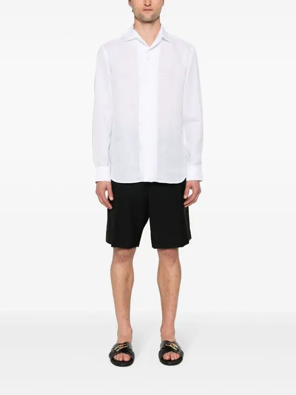 Brioni Long Sleeved Slub-texture Shirt