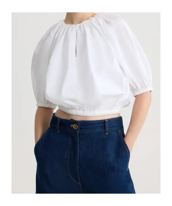 PATOU Bubble Top With Short Sleeves