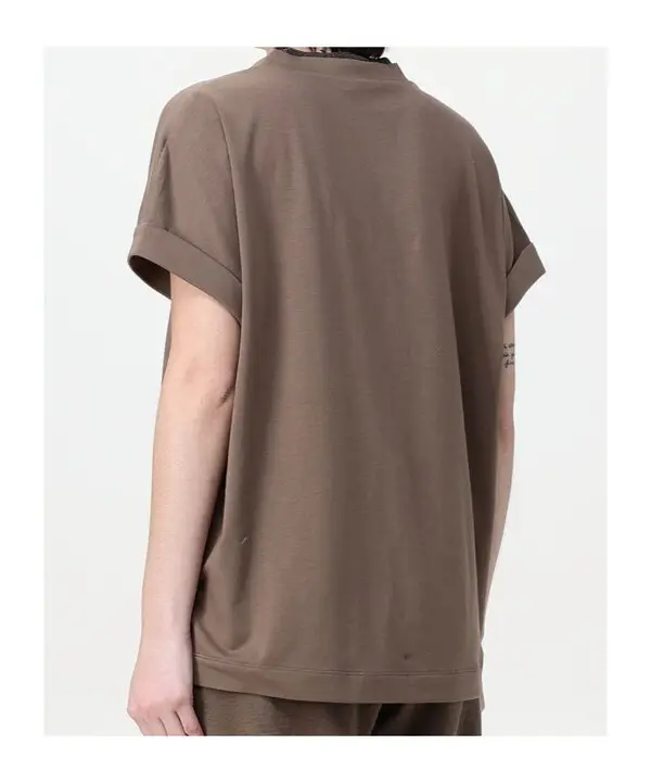Brunello Cucinelli Embellished V-neck T-shirt