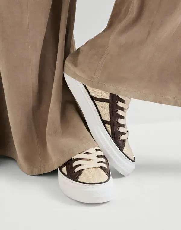 Brunello Cucinelli Shiny Tab Techno Sneakers