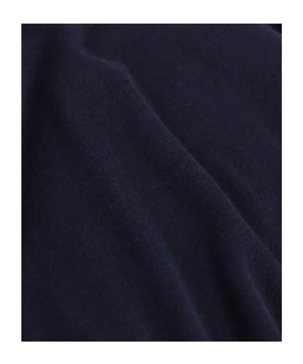 Brunello Cucinelli Half-zip Ribbed Knit Polo Shirt - Navy Blue
