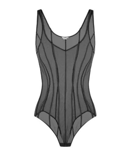 Elisabetta Franchi Micro-mesh Tulle Bodysuit